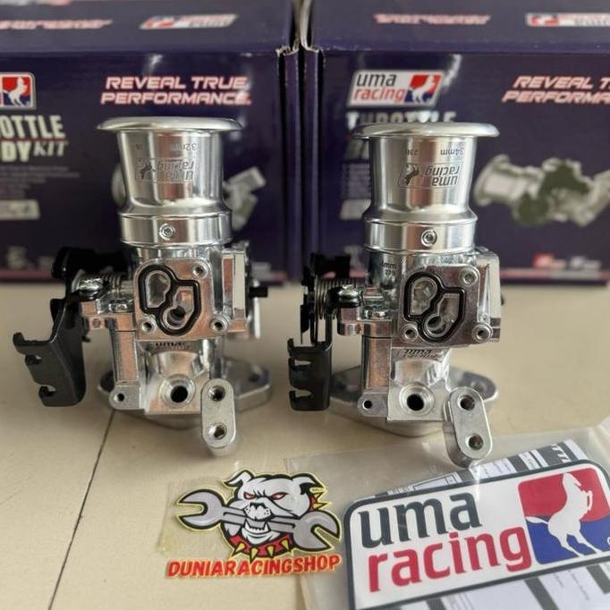 Jual THROTTLE BODY KIT TB UMA RACING INTEK DOUBLE LUBANG INJEKTOR ...