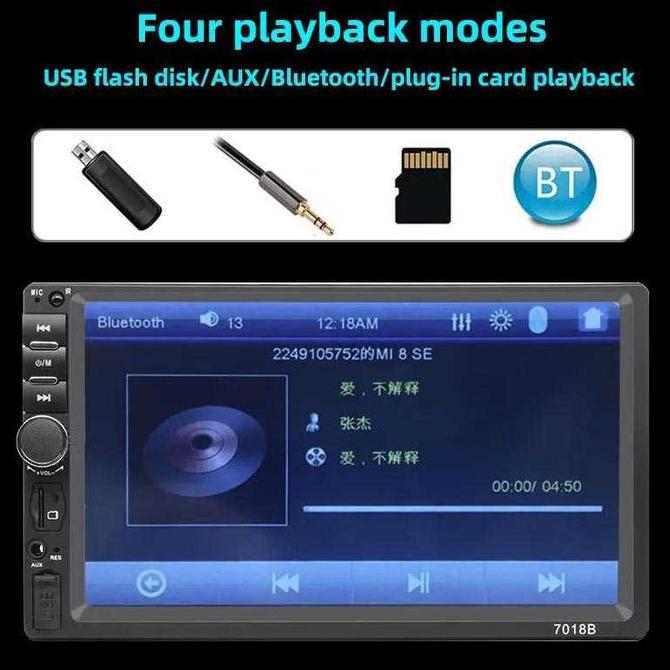 Jual Head Unit Tape Mobil 2 DIN Car MP5 Player Plug ISO 7 Inch - 7018B ...