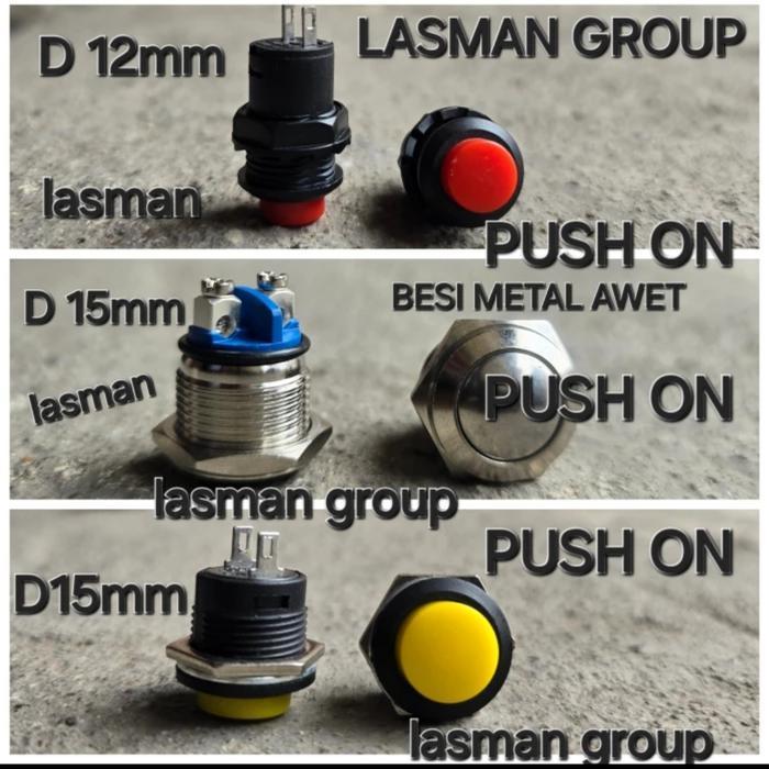 Jual ( SAKLAR KLAKSON PUSH BUTTON ON ) ON OFF MOMENTARY NORMALY OPEN NO ...