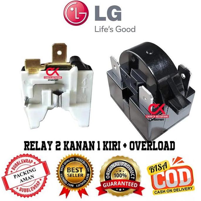 Jual Relay 3 pin + ptc overload kulkas LG 1 pintu / 2 pintu RESTOCK ...