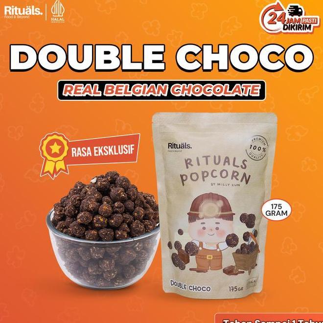 Jual Double Choco Popcorn 175Gr Ukuran Large Sna Jagung Coklat Tebal ...