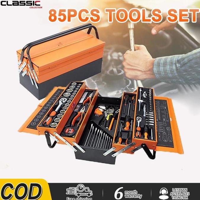Jual Promo Tool Kit 85Pcs Profesional Untuk Mobil & Motor Socket Set ...
