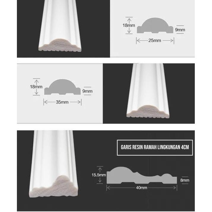 Jual New- LAIV Wall Moulding PVC List Dinding Lis Profil Ukiran Dinding ...