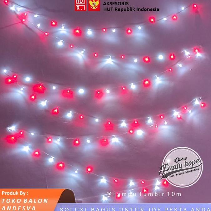 Jual Lampu Tumblr Led Merah Putih / Lampu Hias HUT RI / lampu Merah ...