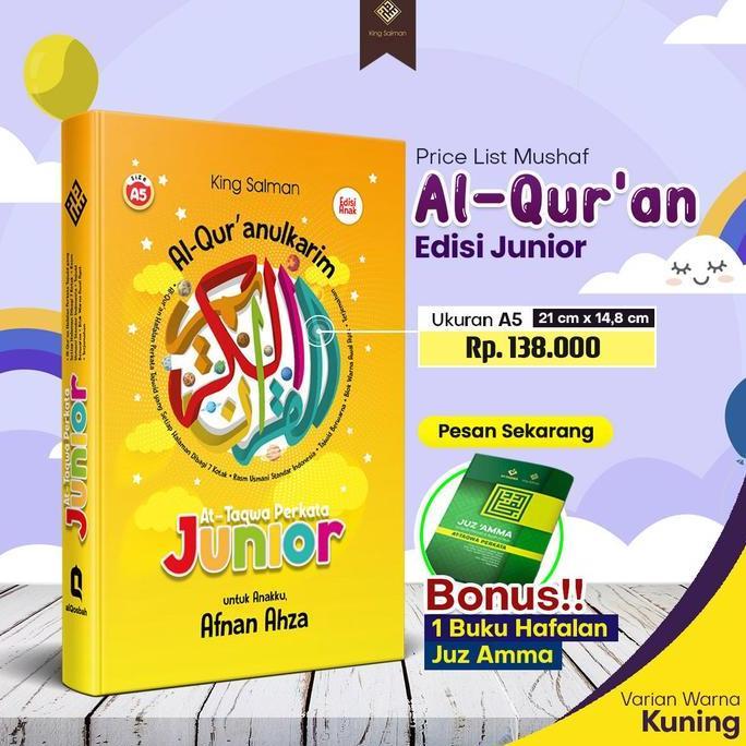 Jual Quran King Salman Junior - Bonus Juz Amma - Bisa Custom Nama ...