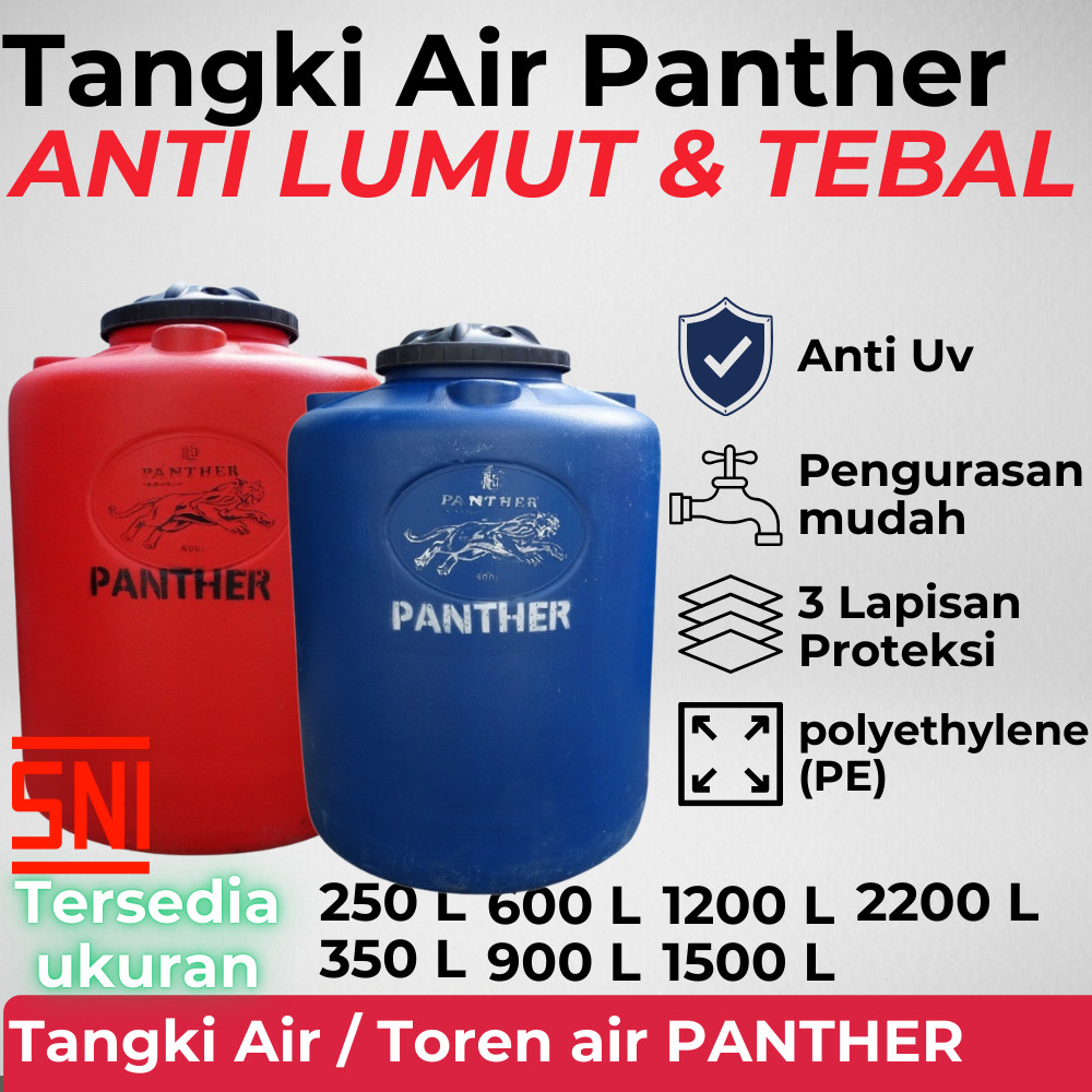 Jual Tangki Air PANTHER SNI Anti Lumut dan UV Tendon Tandon / Toren Air ...