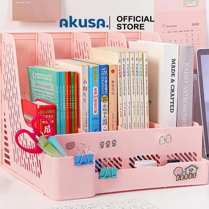 Jual Bukubuku- Akusa Rak Buku Sekat Free Stiker Lucu Rak File Organizer ...