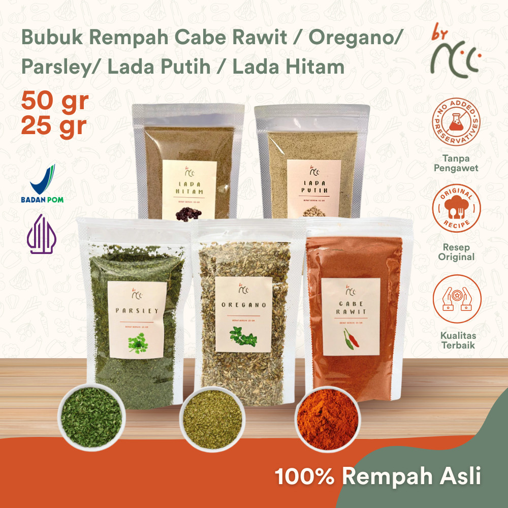 Jual By NCC Bubuk Rempah Cabe Rawit Bubuk/Oregano/Parsley/Lada Putih ...
