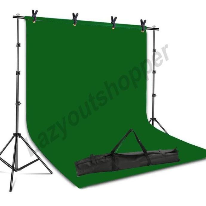 Jual paket tiang background untuk alas foto green screen greenscreen ...