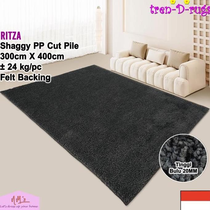 Jual Tren-D-rugs karpet shaggy jumbo besar 300x400 polos aesthetic ...