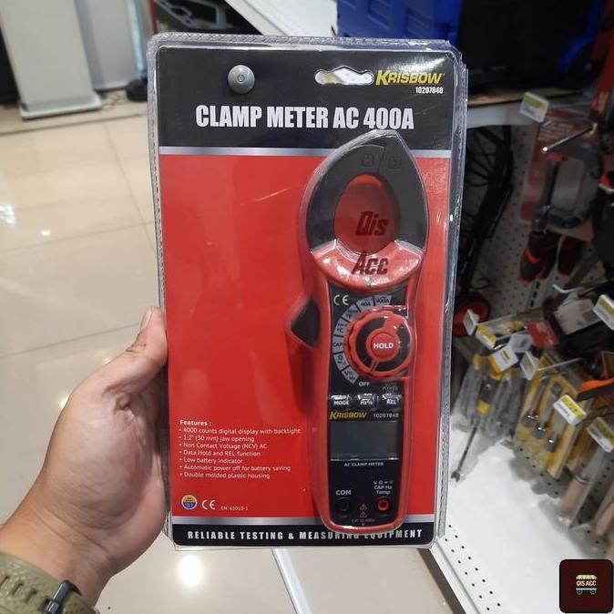 Jual KRISBOW Digital Clamp Meter AC 400A / Tang Ampere Digital | Shopee ...