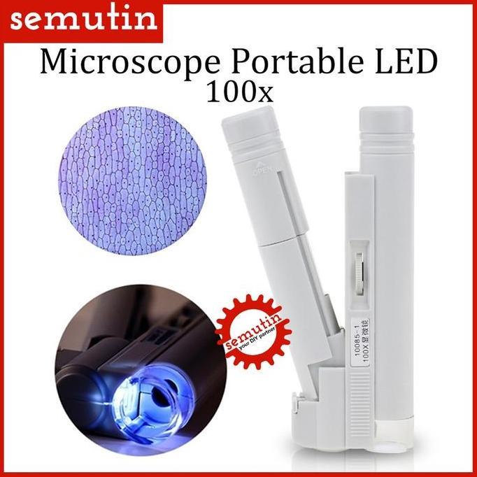 Jual Mikroskop Saku Mini 100x / Microscope Portable LED Lampu RIY ...
