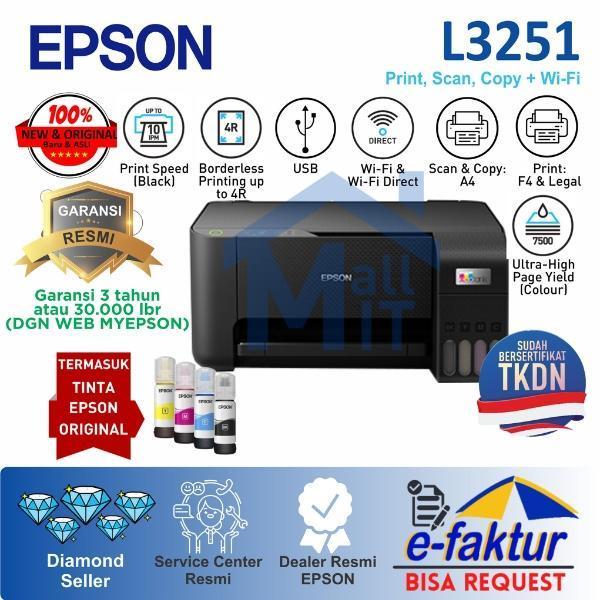 Jual Printer Epson L3250 L-3250 L 3250 L3251 L-3251 L 3251 Pengganti ...