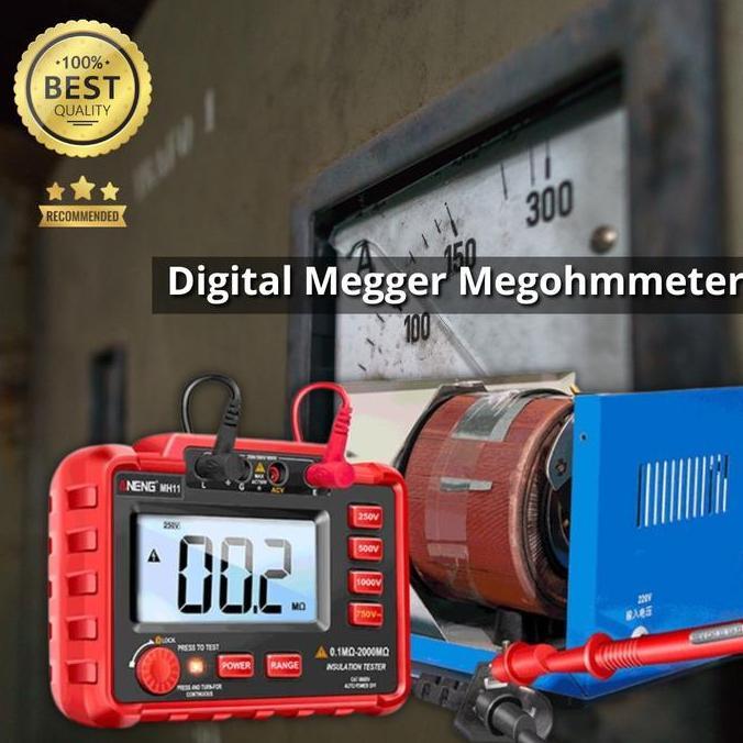 Jual Megger Mega Ohm Meter Digital Insulation Alat Ukur Tahanan Isolasi | Shopee Indonesia