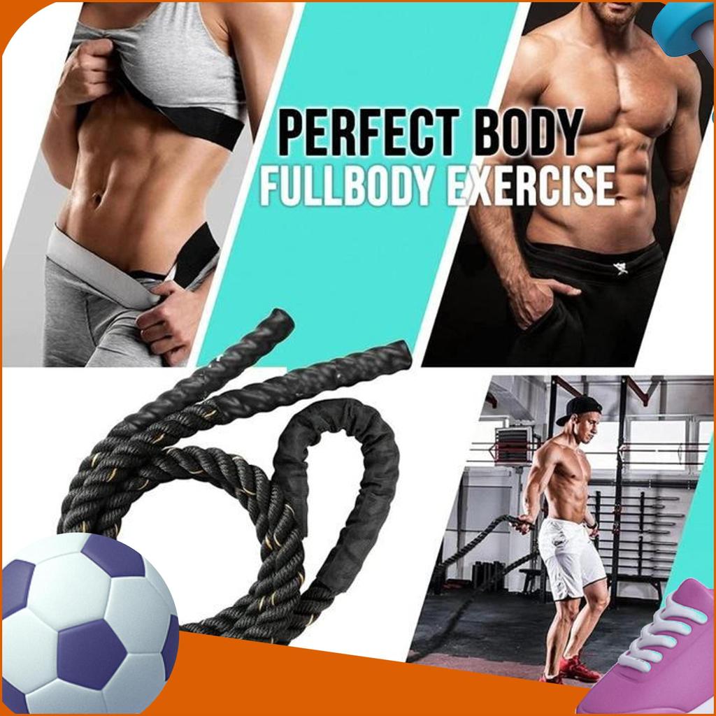 Jual Battle Jump Rope/Weighted Skipping Rope/Heavy Rope 2,8 Meter ...