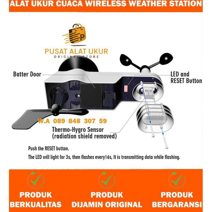 Jual Alat Ukur, Alat Pengukur Cuaca, Wireless Weather Station, Dijamin ...