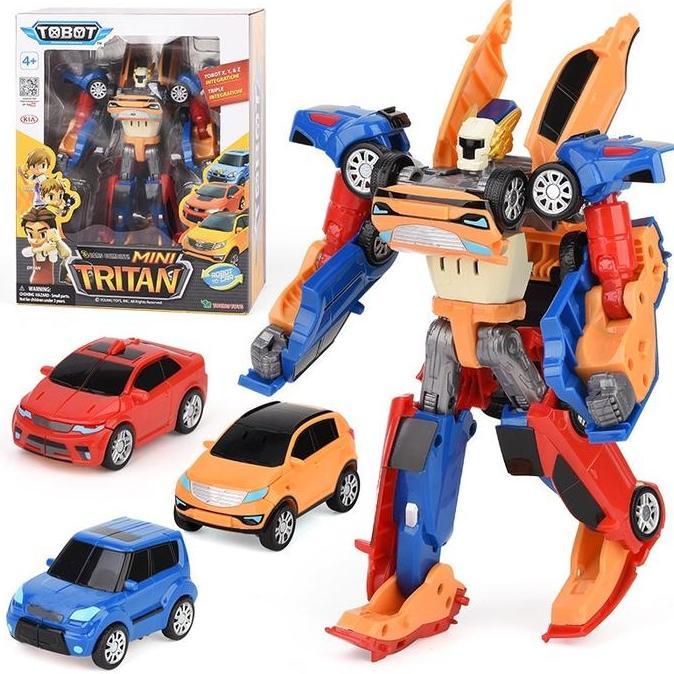 Jual 3in1Mainan Robot Transformer Deltatron Robot perakitan mobil yang ...