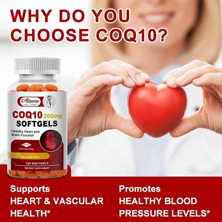 Jual Alliwise Usa Coq10 200Mg Coenzyme Q10 120 Kapsul Suplemen Jantung ...