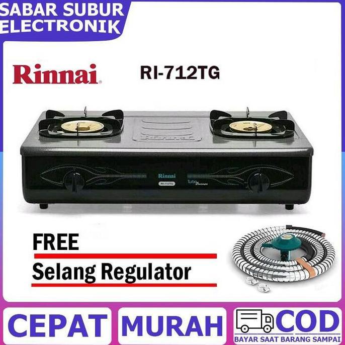 Jual RINNAI RI-712TG Kompor Gas 2 Tungku Turbo Burner | Shopee Indonesia