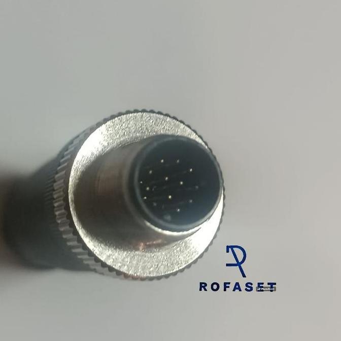 Jual NEW Socket connector M12 Male A code 12pin straight | Shopee Indonesia