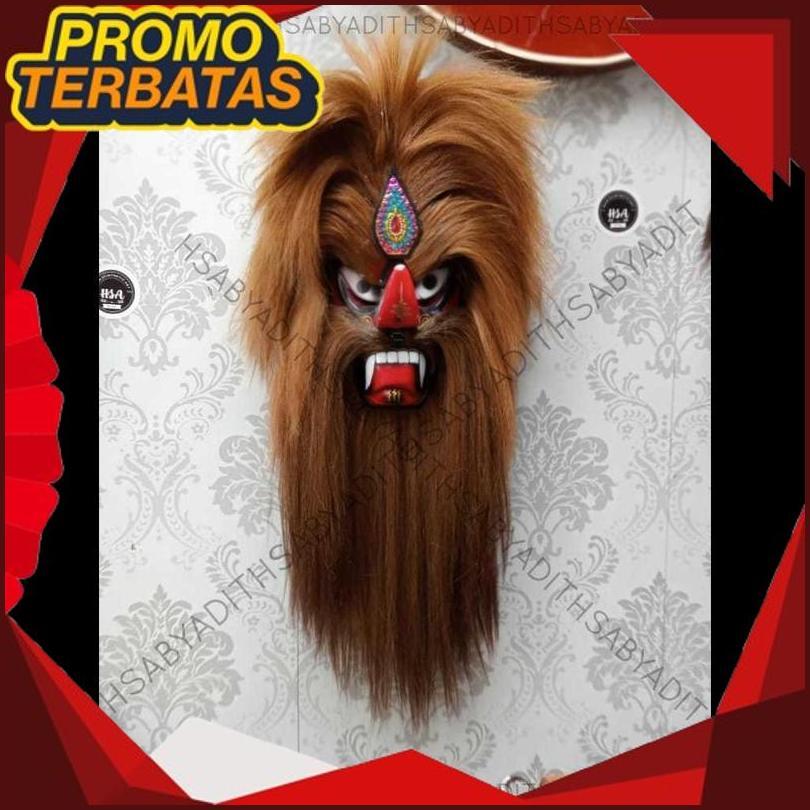 Jual TOPENG GANONGAN/TOPENG BUJANG GANONG MURAH RAMBUT COKELAT DSKN11 ...