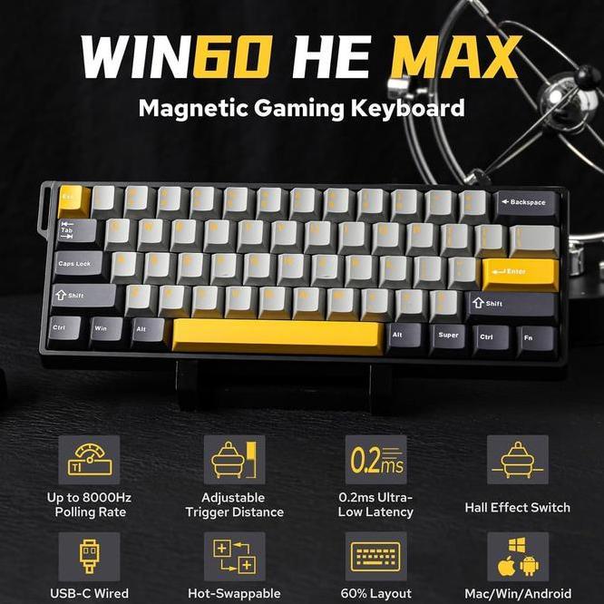 Jual Aula Win60 He Max Keyboard Mechanical Magnetic Switch 60 65 Rt ...