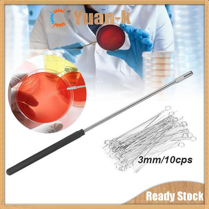 Jual Jarum Ose Bulat 10PCS Holder Inoculation/Inokulasi Inokulum Kawat ...