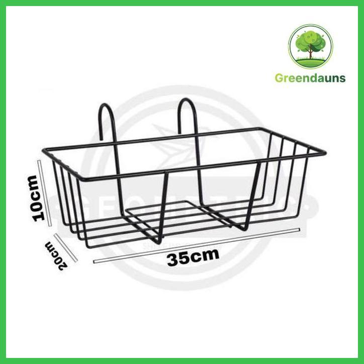 Jual RAK POT BUNGA PERSEGI ( DOUBLE ) BALKON / PAGAR / VERTIKAL GARDEN ...