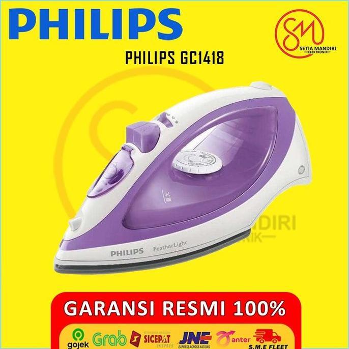 Jual PHILIPS Setrika Uap GC1418/35 Ungu dengan Teknologi Calc Clean ...