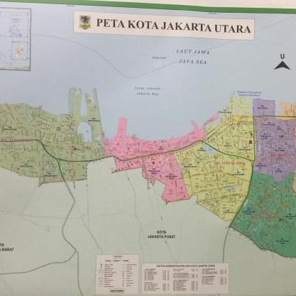 Jual Peta Kota Jakarta Utara peta dinding Promo | Shopee Indonesia