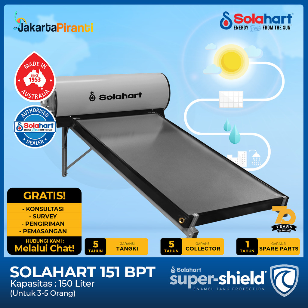 Jual Solahart Pemanas Air Tenaga Matahari Surya Solar Water Heater 150 ...