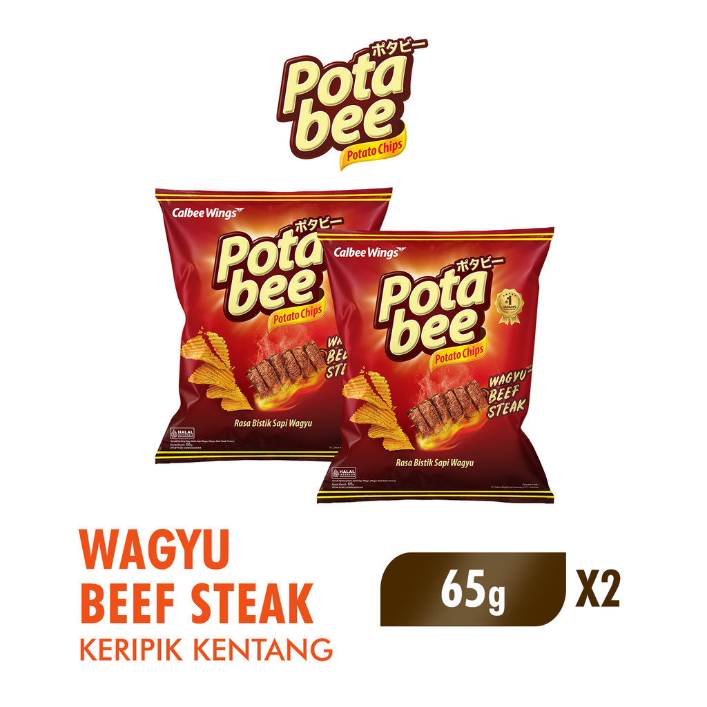 Jual Potabee Keripik Kentang Wagyu Beef Steak 65 gr x2 | Shopee Indonesia