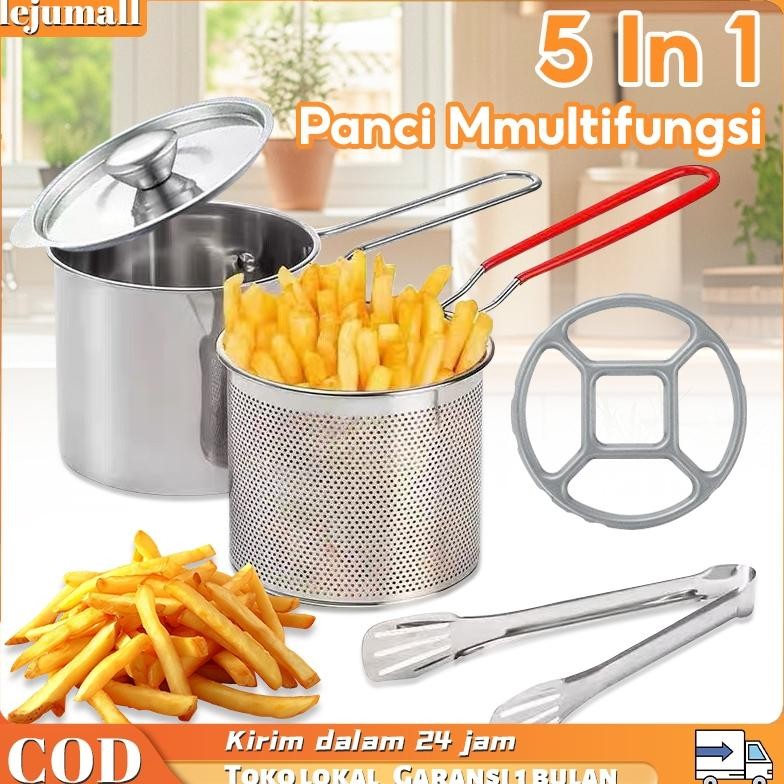 Jual Panci multifungsi 5 in 1 multi deep fryer panci penggorengan rebus ...