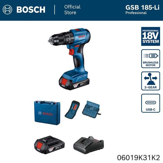 Jual BUNDLING GSB 185-LI Kit + X-Line 33 Pcs / Cordless Impact Drill ...