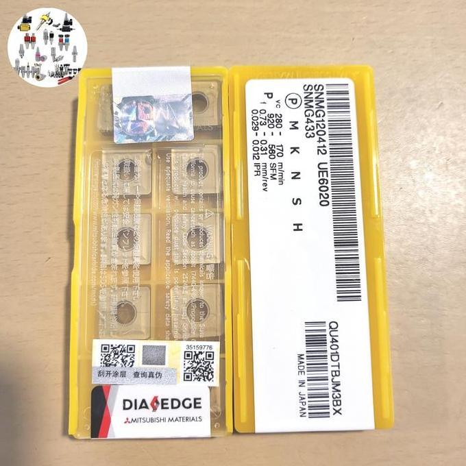 Jual KAHONO SNMG 120412 UE6020 INSERT SNMG 120412 MITSUBISHI ORIGINAL ...