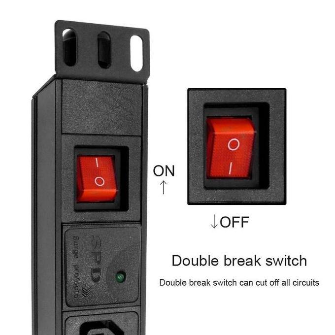 Jual Promo Iec C13 Socket Pdu Cabinet Power Strip 14 Socket Switch Spd Surge Cod | Shopee Indonesia
