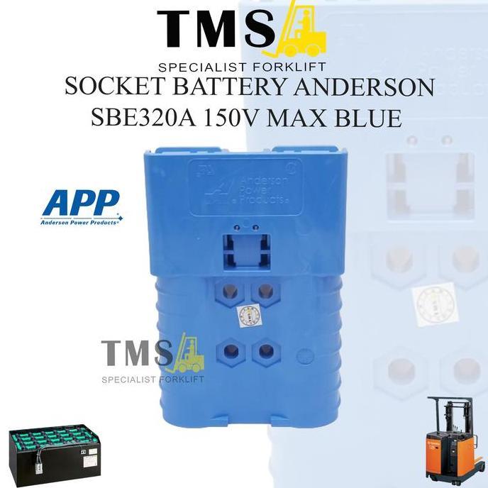 Jual Socket Anderson SBE 320A 150V Socket Battery for Forklift Blue ...