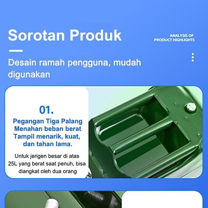 Jual JERRYCAN Jerigen Besi Jerrycan Bensin Solar 10/20/30 Liter Tangki ...