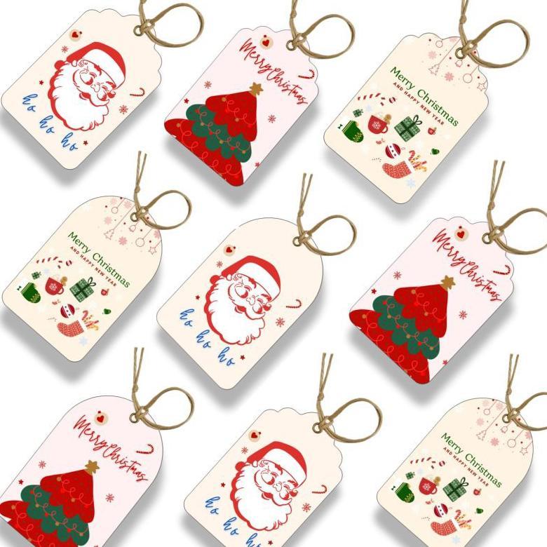 Jual (isi 25 pcs) Hang Tag Natal Aesthetic / Hang Tag Christmas Unik ...