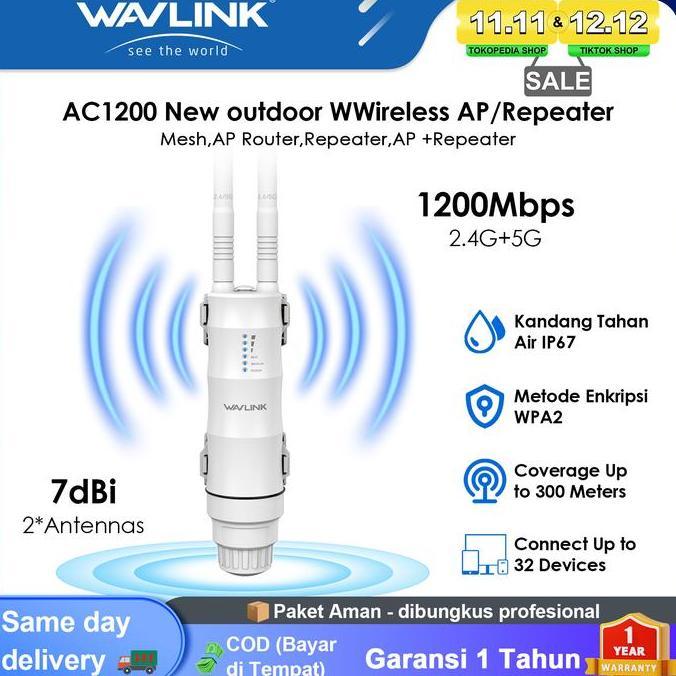 Jual WAVLINK AC1200 Outdoor Access Point - Penguat Sinyal WiFi Jarak ...