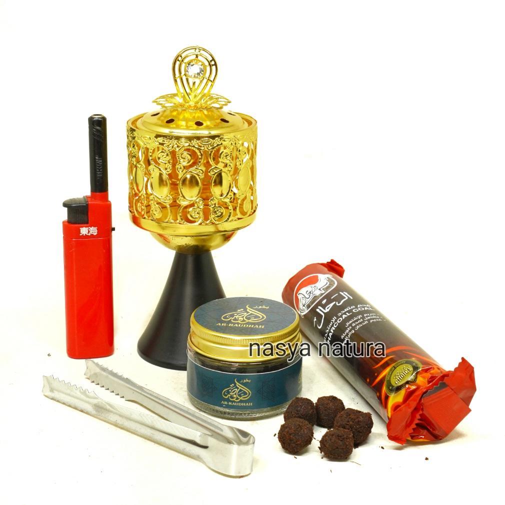 Jual Paket Bukhur Mamoul 20gr Buhur Mamul Bulat Wangi Dupa Oud Komplit ...