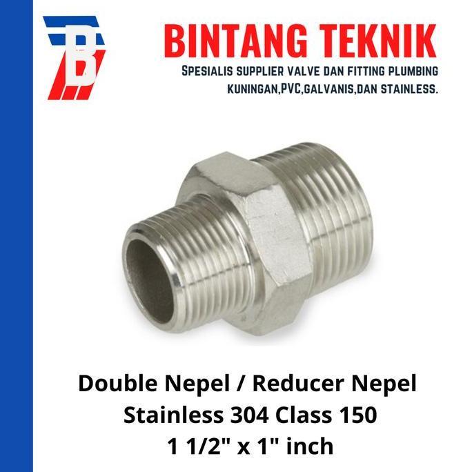 Jual Double Nepel / Reducer Nepel (Nipple) 1 1/2" x 1" Stainless 304 ...