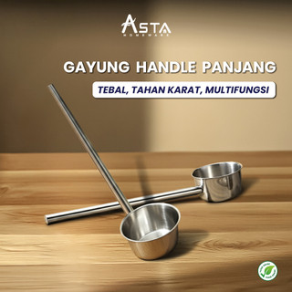 Jual Asta Gayung Stainless Steel - Irus Tebal Gagang Handle Panjang 55 ...
