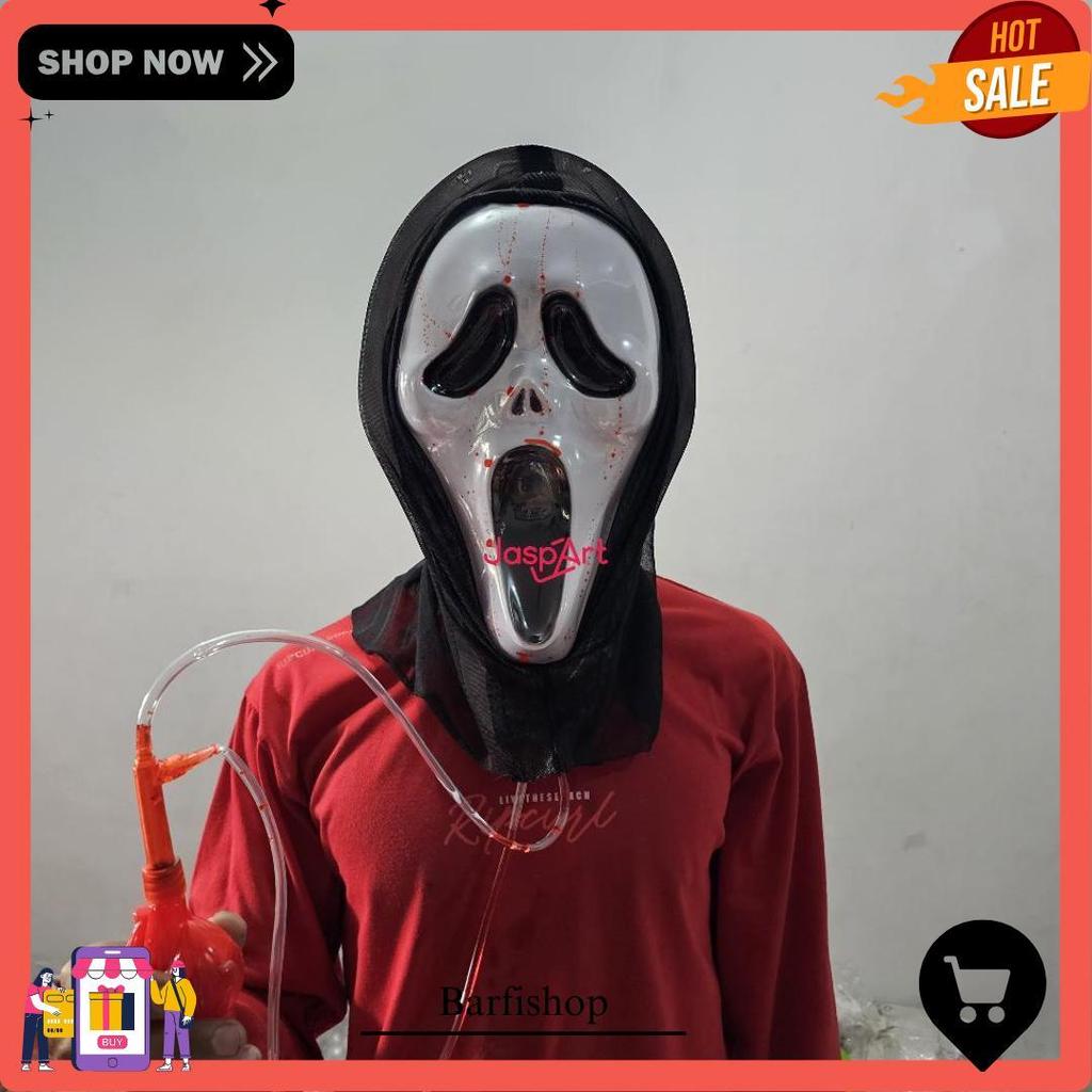 Jual Topeng Halloween Scream Kostum Hantu Seram Haloween Scary Mask ...