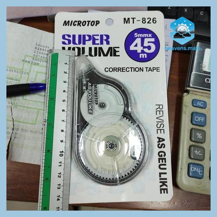 Jual TIPEX ROLL MICROTOP 45 METER JUMBO ( ALAT TULIS SEKOLAH KANTOR ...