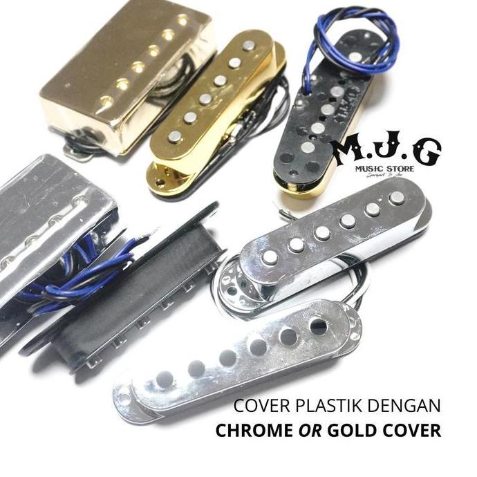 Jual Pickup Spull Gitar Elektrik Chrome Or Gold Cover Hss Alnico 5 ...