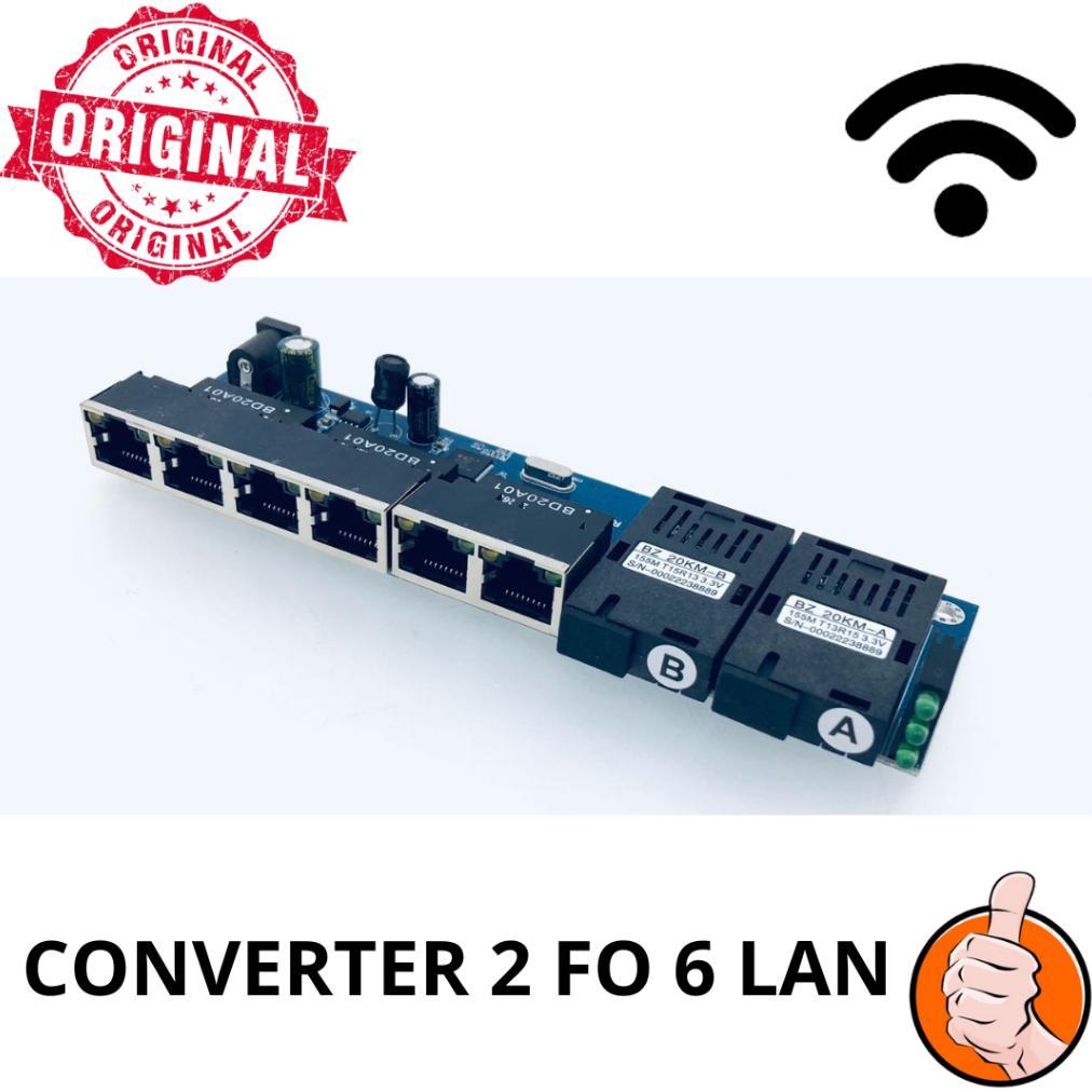 Jual CONVERTER 2 FO 6 LAN PCB 10/100MBPS Tool kit | Shopee Indonesia