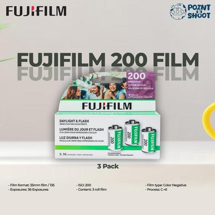 Jual Fujifilm 200 Color Negative Film - 3 PACK - 35mm, 3 x 36 exposures ...