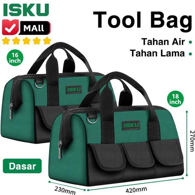 Jual ISKU Tool Bag Besar 13 16 18 inch 1680D Kain Oxford Tas Perkakas ...