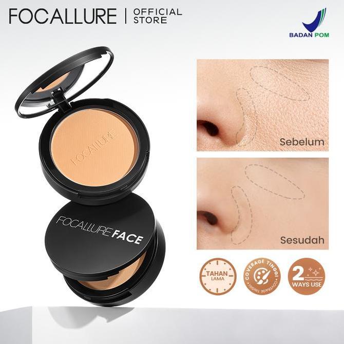 Jual FOCALLURE Oil-control Pressed Powder With Sponge Matte Bedak Padat ...